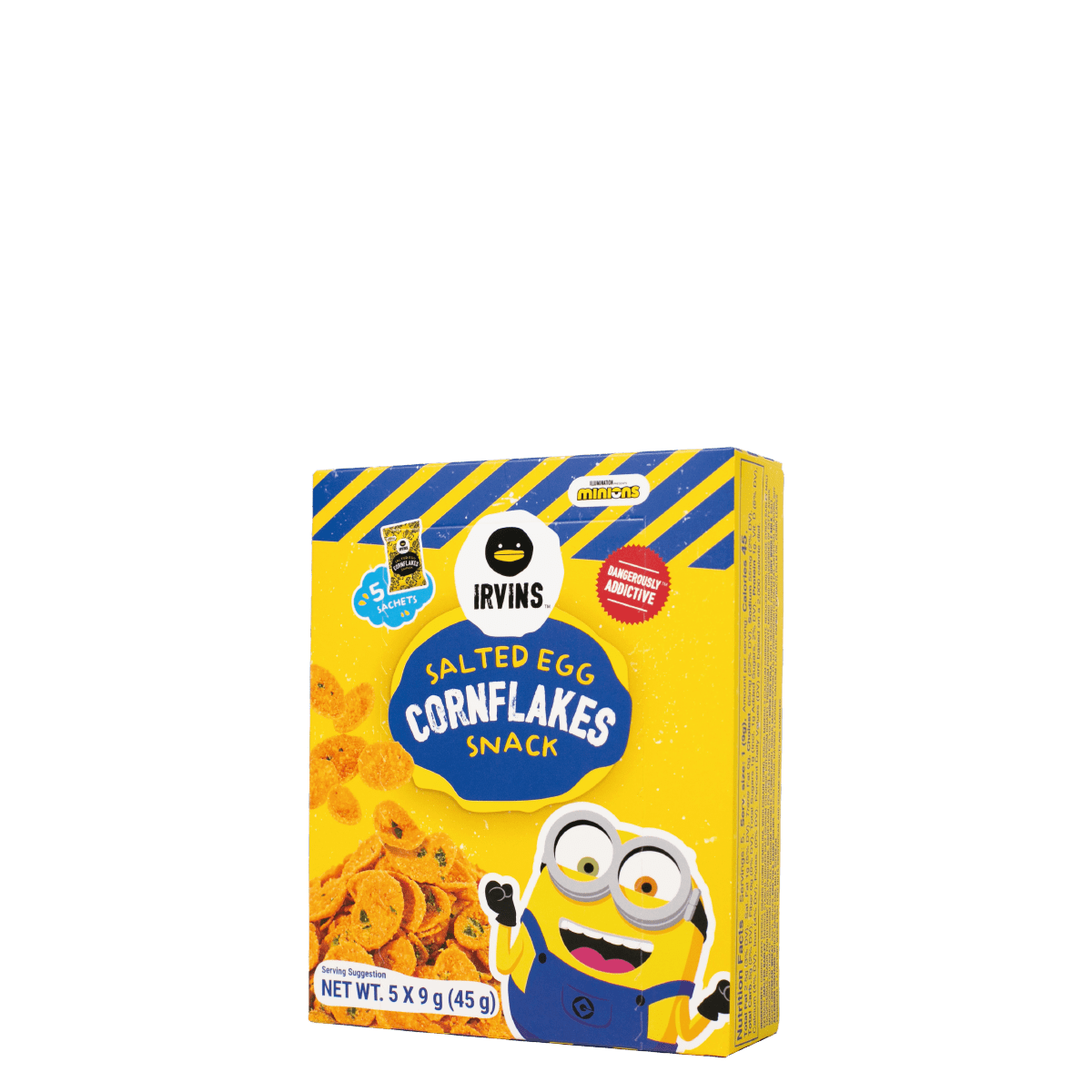 IRVINS x MINIONS Salted Egg Cornflakes Snack 45g (5 sachets x 9g)